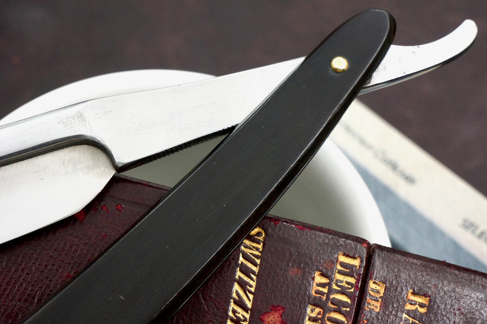 Rasoir droit français entièrement restauré des années 1800 - Fabriqué