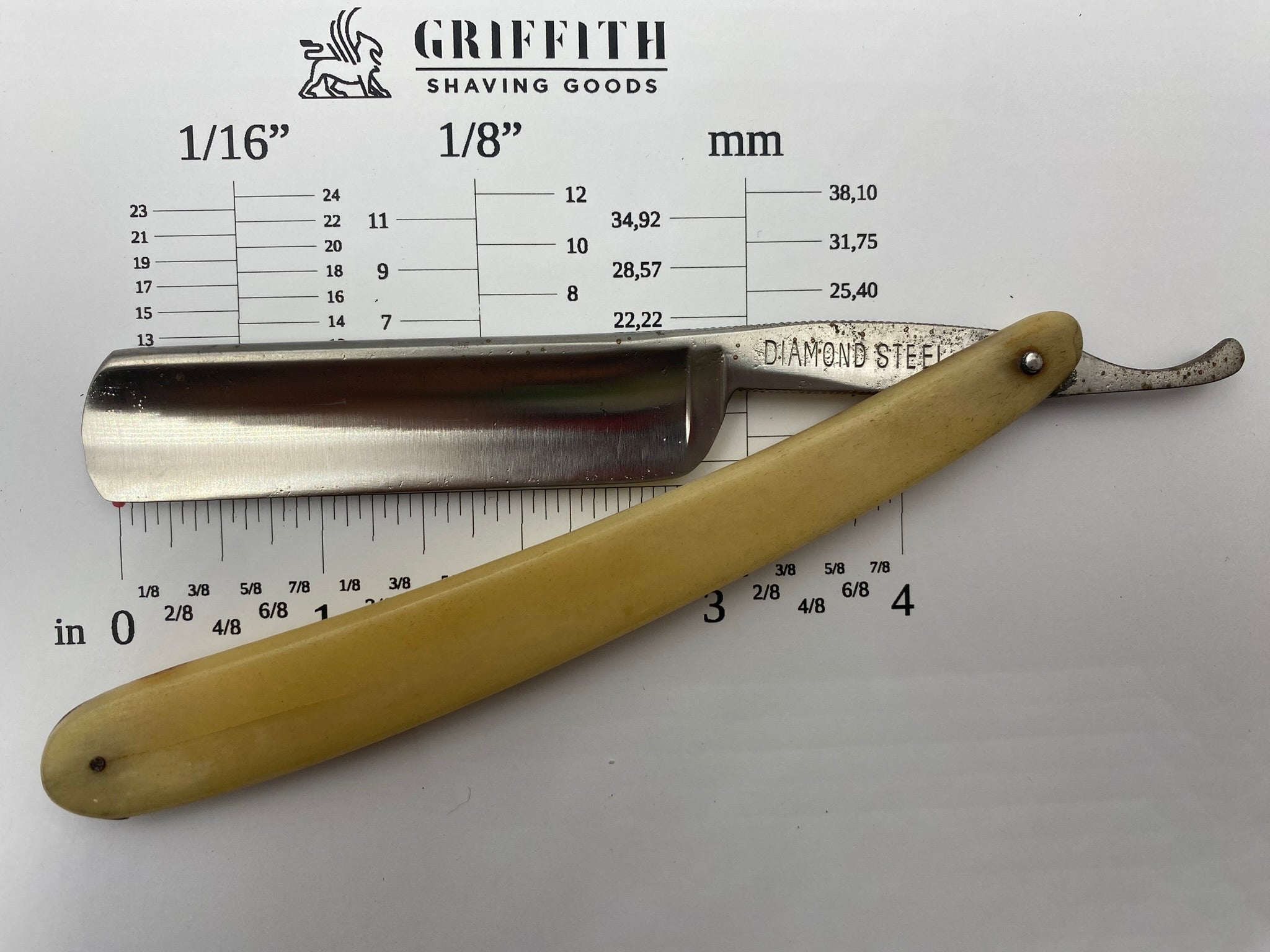 Vintage Jansen Diamond Steel Solingen German Straight Razor for Restor