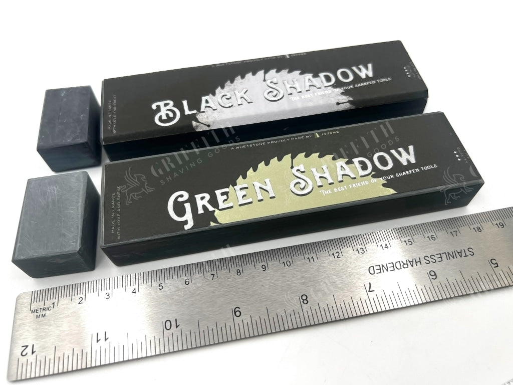 Green Shadow & Black Shadow Hone Set - 150mm x 40mm (6 x 1.5") - Frenc